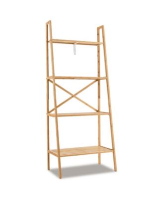 Slickblue 58 Inch 4-Tier Wicker Ladder Bookshelf - Macy's
