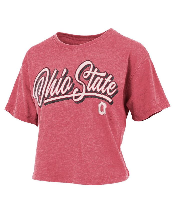 Pressbox Women's Scarlet Distressed Ohio State Buckeyes Team Script ...