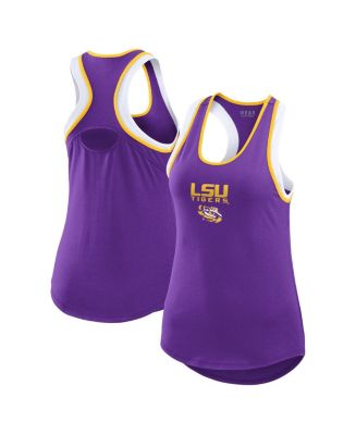 Women's WEAR by Erin Andrews Purple LSU Tigers Open Hole Razorback Tank ...
