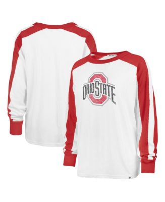 Women's '47 Brand White Distressed Ohio State Buckeyes Premier Caribou ...