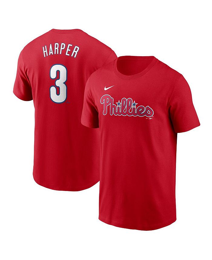 Nike Men's Bryce Harper Red Philadelphia Phillies Fuse Name and Number ...