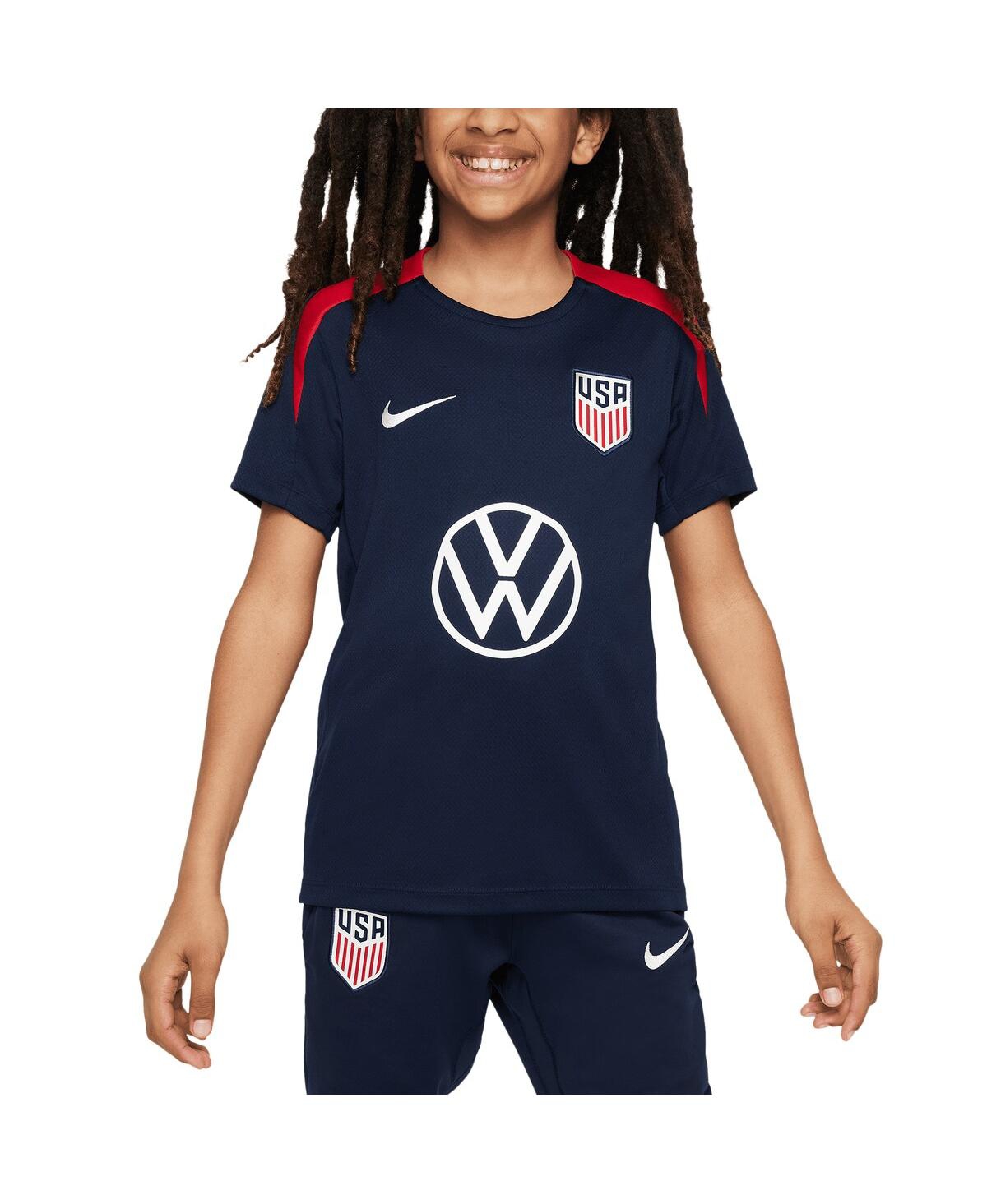 Click here for Big Boys Nike Blue Usmnt 2024 Strike Training Top... prices