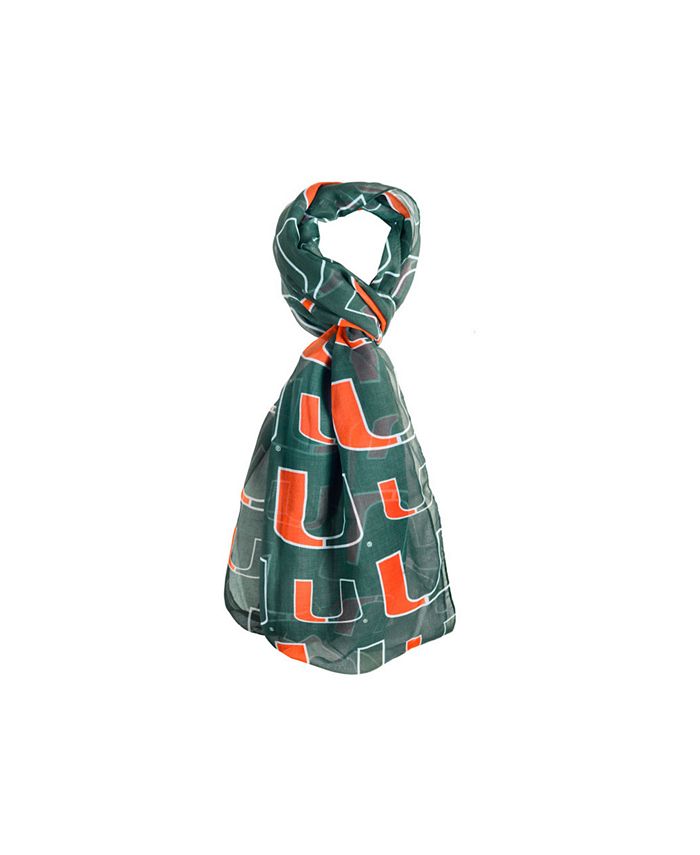 Forever Collectibles Miami Hurricanes All Over Logo Infinity Scarf - Macy's