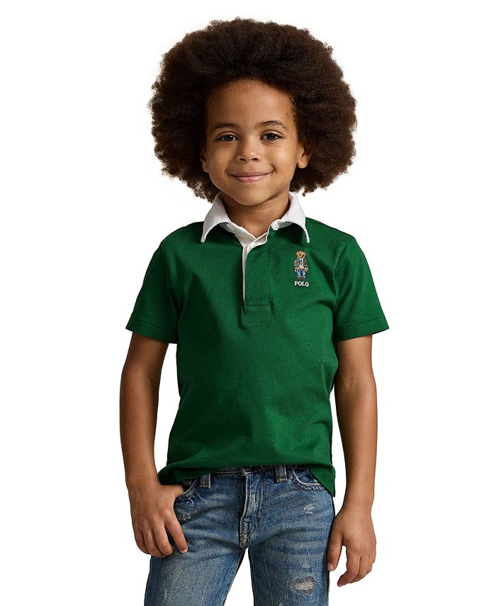 Polo Ralph Lauren Toddler and Little Boys Polo Bear Cotton Rugby Polo ...