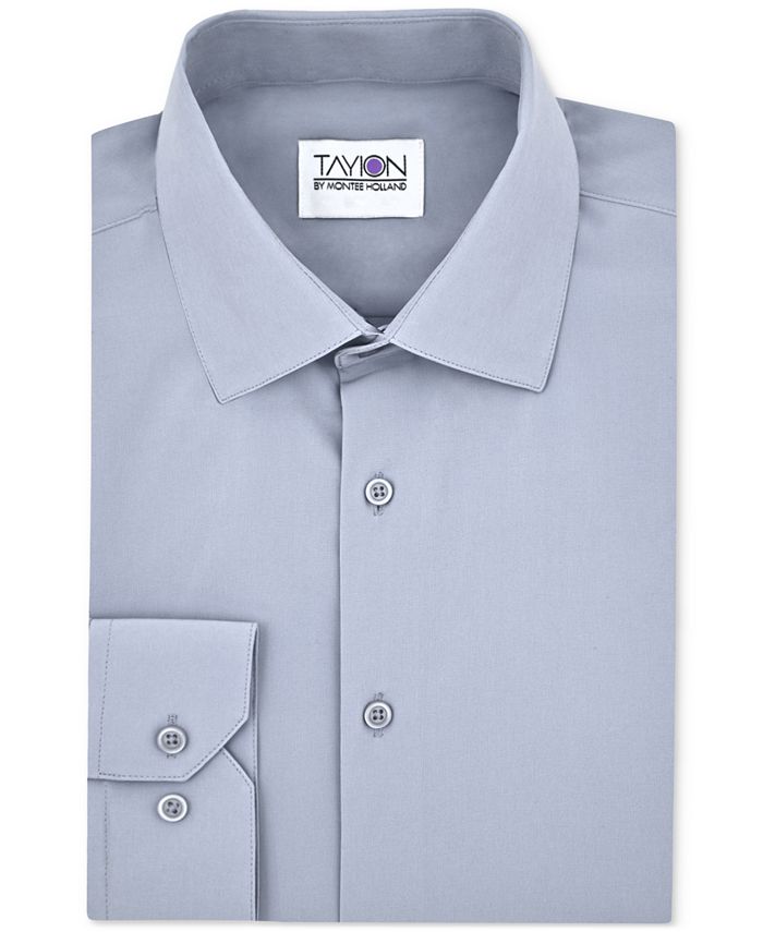 Tayion Collection Men's Solid Dress Shirt - Macy's