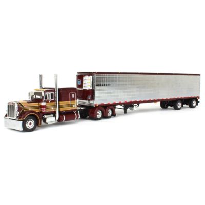 First Gear Inc 1/64 Red & Chrome Peterbilt Flattop Sleeper & Utility ...