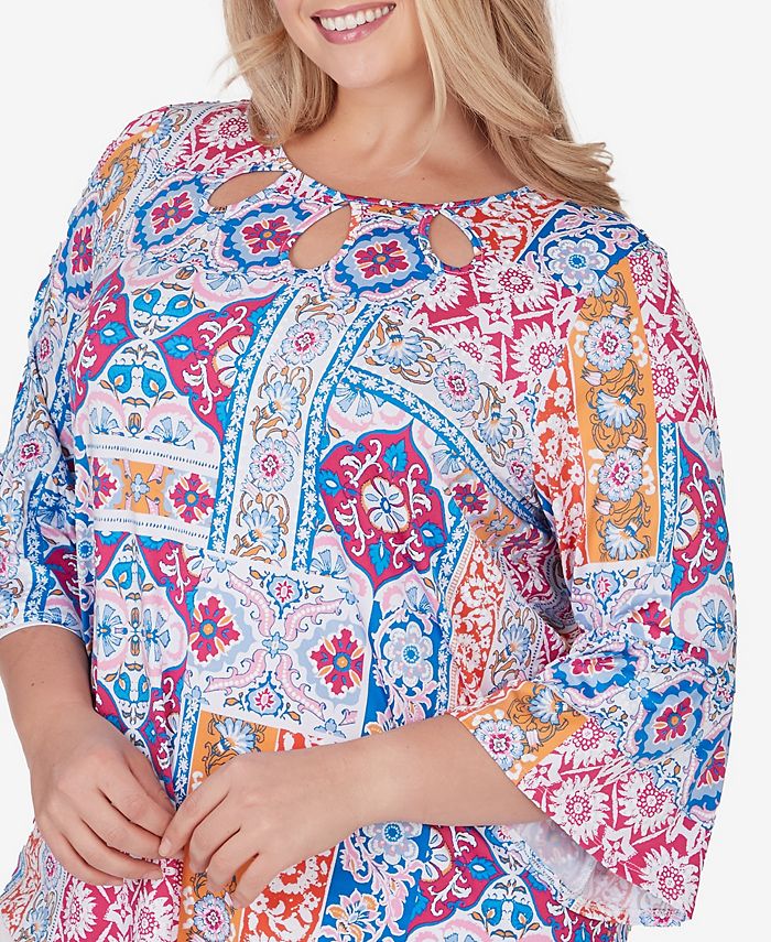 Ruby Rd. Plus Size Eclectic Knit Top - Macy's