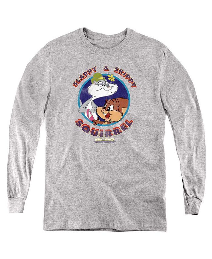 Animaniacs Boys Youth Slappy And Skippy Squirrel Long Sleeve Sweatshirt ...