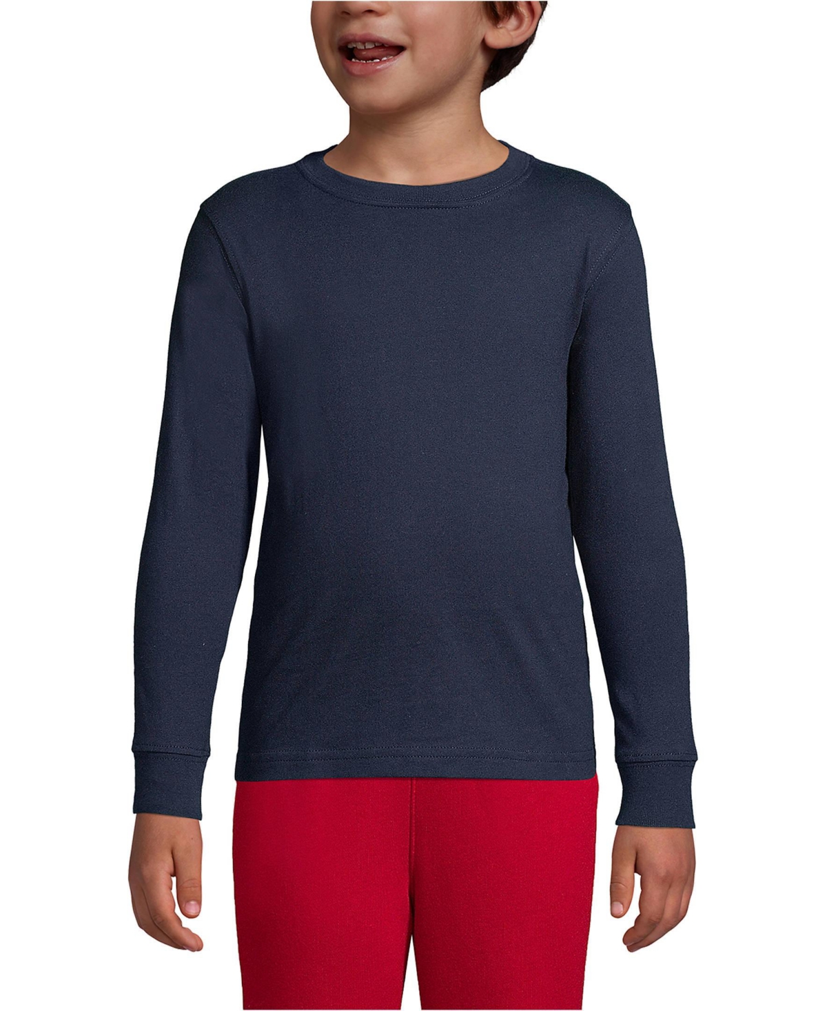 Click here for Lands End Boys Long Sleeve Essential T-shirt - Cla... prices