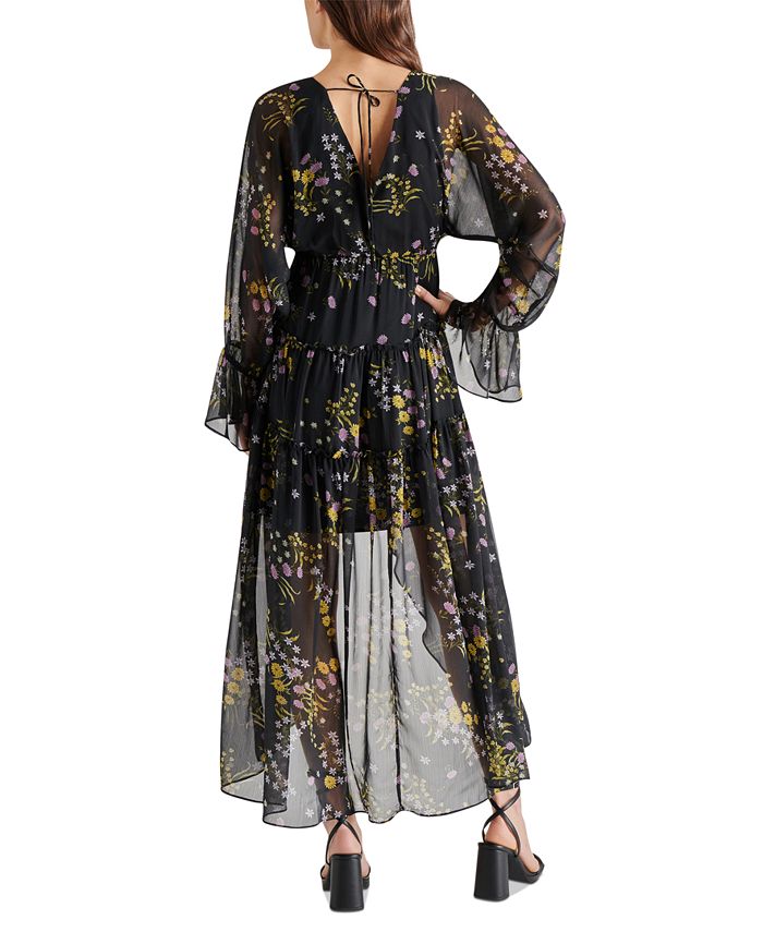 Steve Madden Women's Sol Floral High-Low Maxi Dress - Macy's