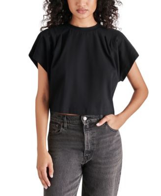 Steve Madden Women's Noah Dolman-Sleeve Pleated Top - Macy's