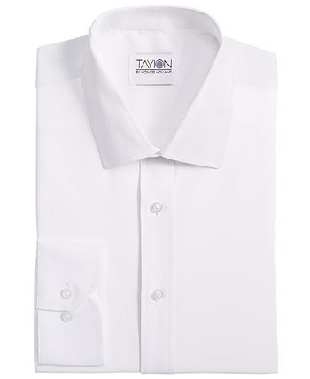 Tayion Collection Men's Slim-Fit Gold Trim Solid Dress Shirt - Macy's