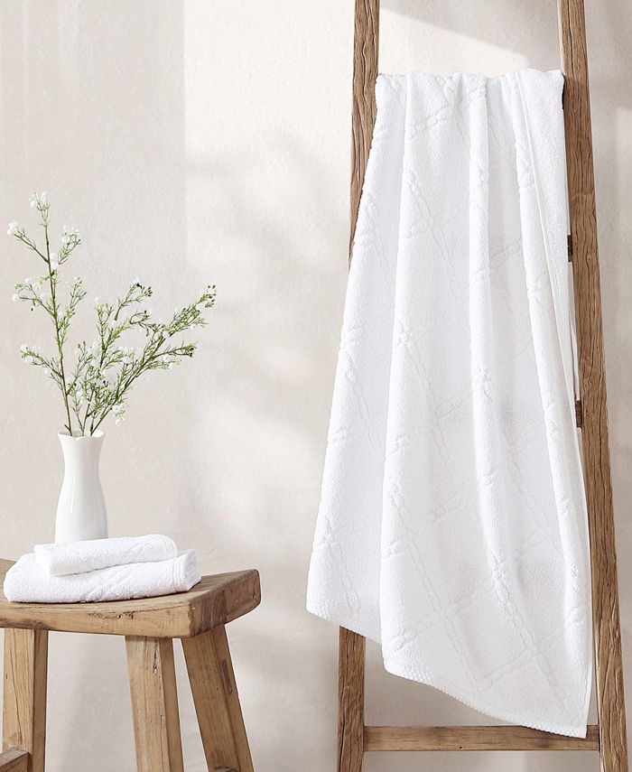 Laura Ashley Banton Solid Cotton Terry Quick Dry 6-Pc. Bath Towel Set ...