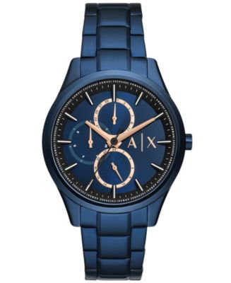 A|X Armani Exchange Men's Multifunction Blue Stainless Steel Watch 42mm ...