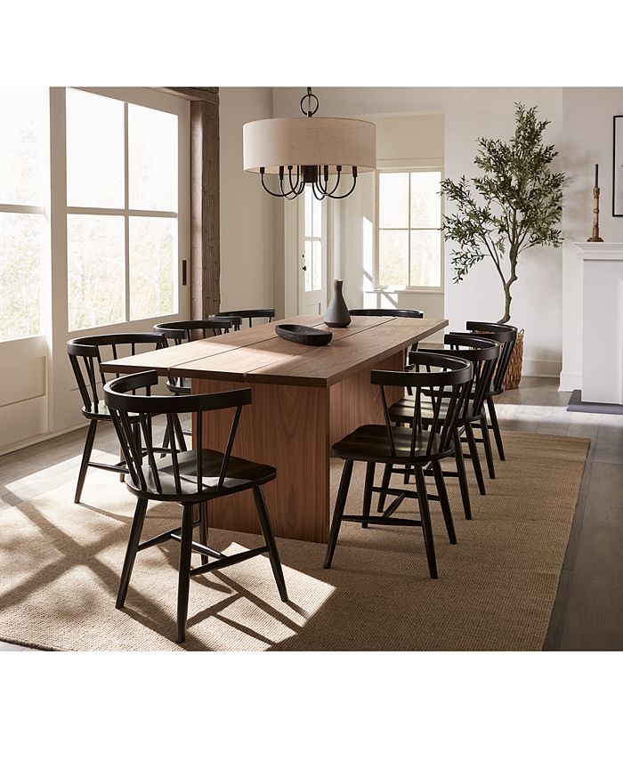 EQ3 CLOSEOUT! Bernia 9pc Dining Set (Table + 8 Dining Chairs) - Macy's