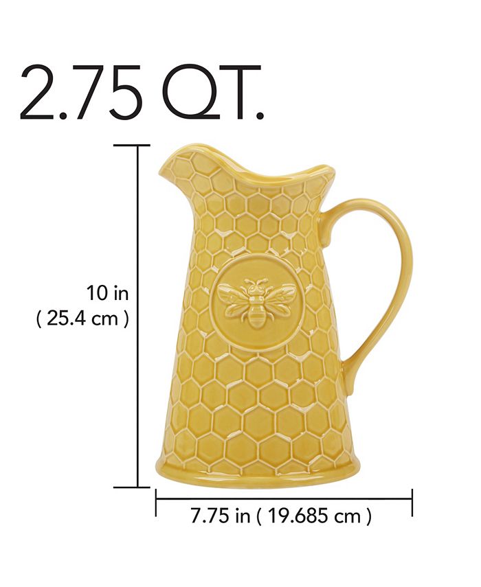 Certified International French Bees Embossed Honeycomb Pitcher - Macy's