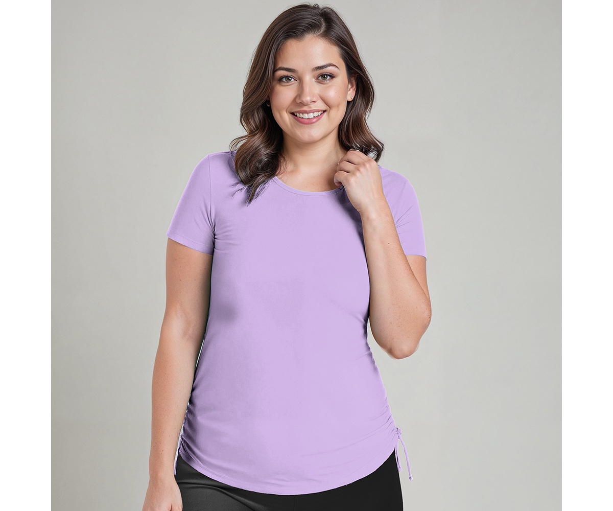Click here for Calypsa Plus Size Adele Swim Top - Lavender prices