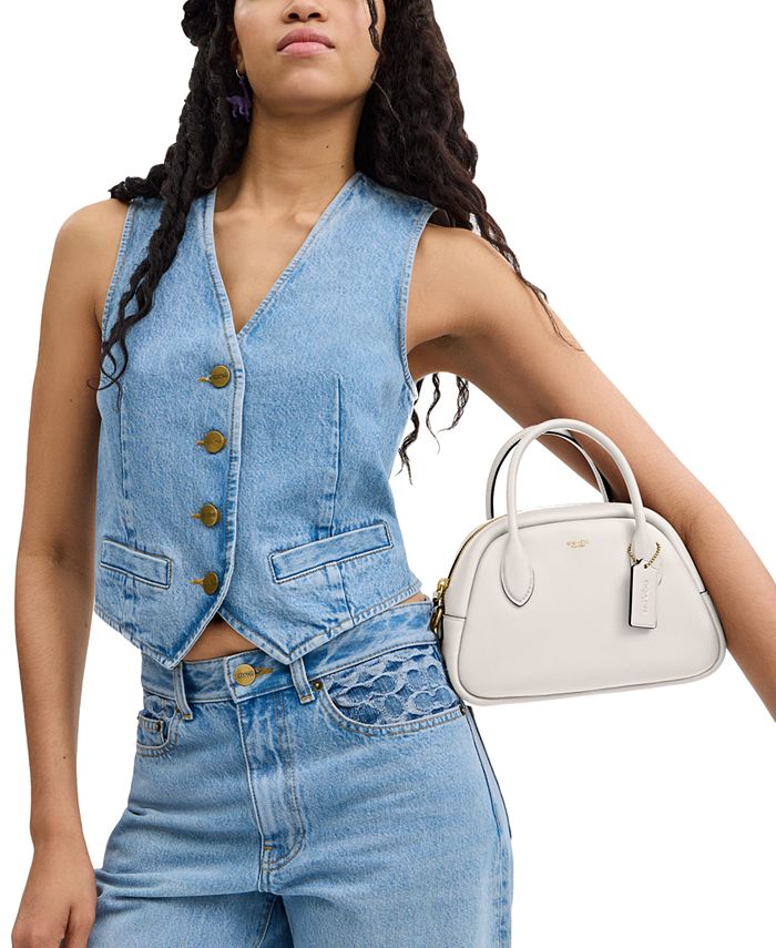 COACH Borough Leather Bowling Bag - Macy's