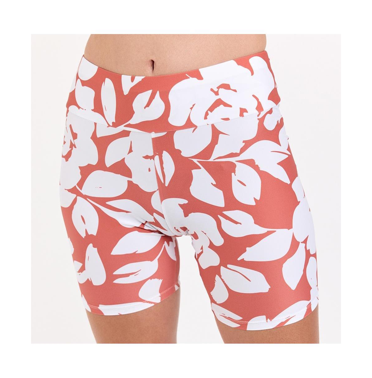 Click here for Calypsa Womens Mid-Thigh Swim Shorts - Rusty rose prices
