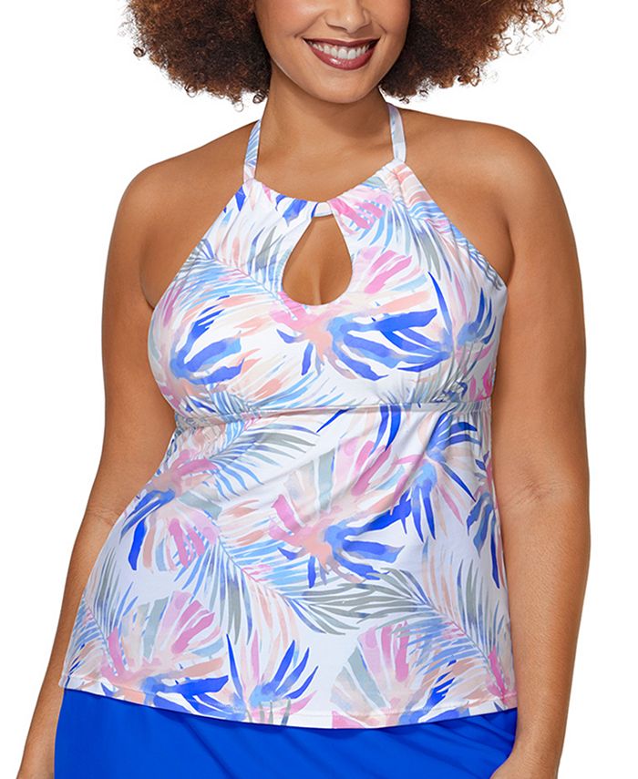 Raisins Curve Rosalie Keyhole Halter-Neck Tankini Top - Macy's