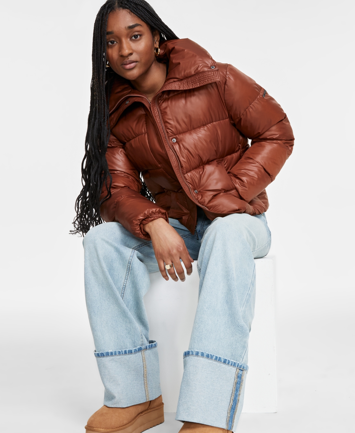 Click here for Bcbgmaxazria Womens Water-Resistant Puffer Coat -... prices