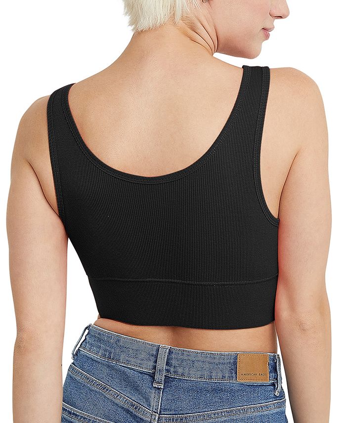 Hanes Women's Originals Cozywear Ribbed Longline Bralette OG116 - Macy's