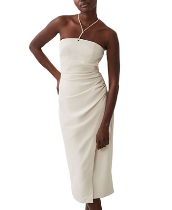 French Connection Women's Echo Crepe Halter Midi Dress - Macy's
