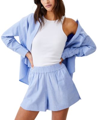 French Connection Women's Chambray Shorts - Macy's