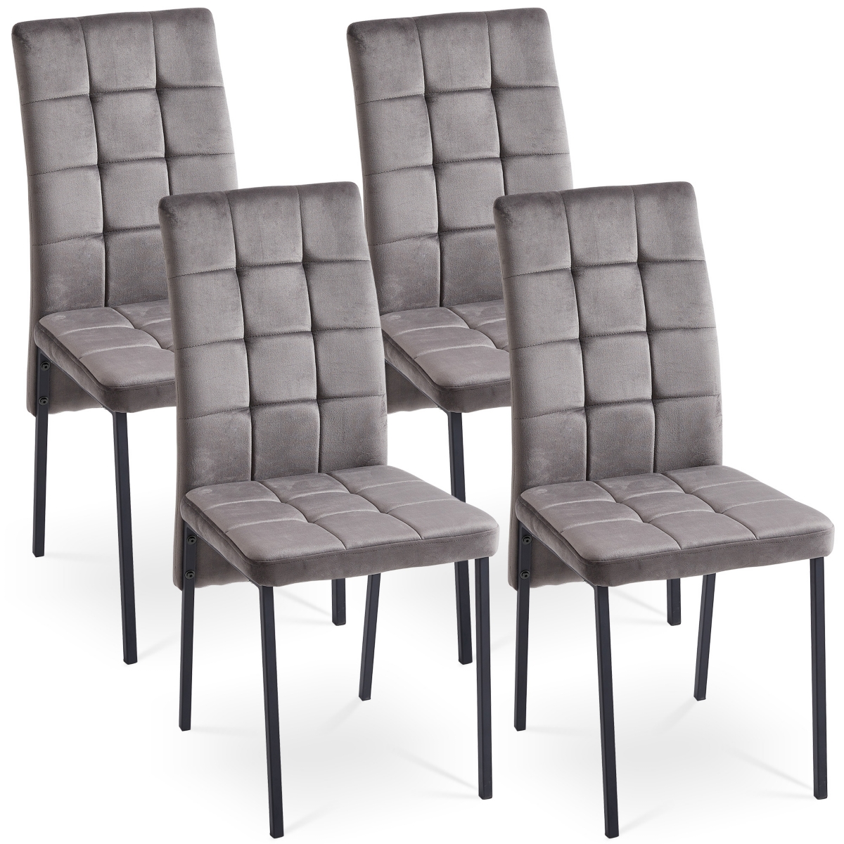 Click here for Streamdale Furniture Grey Velvet High Back Nordic... prices