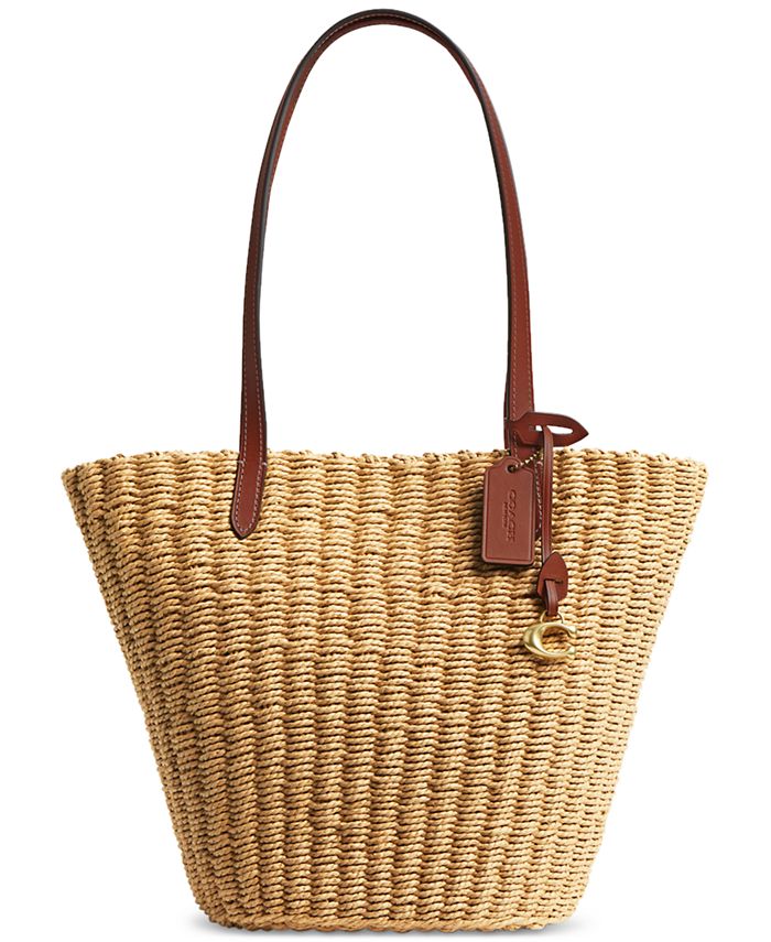 COACH Small Straw Tote - Macy's