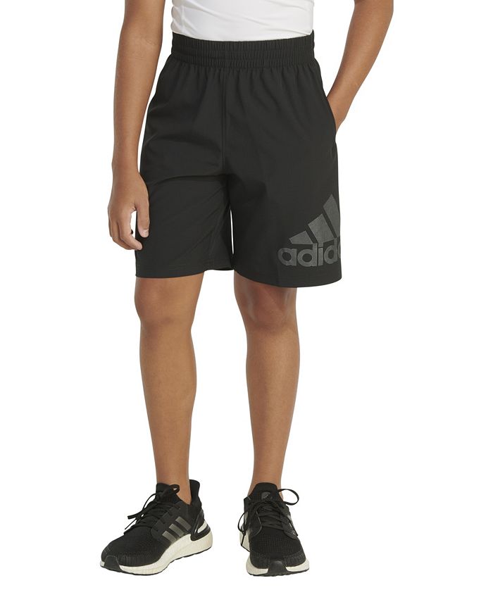 adidas Big Boys AEROREADY® Elastic Waistband Big Logo Woven Shorts - Macy's