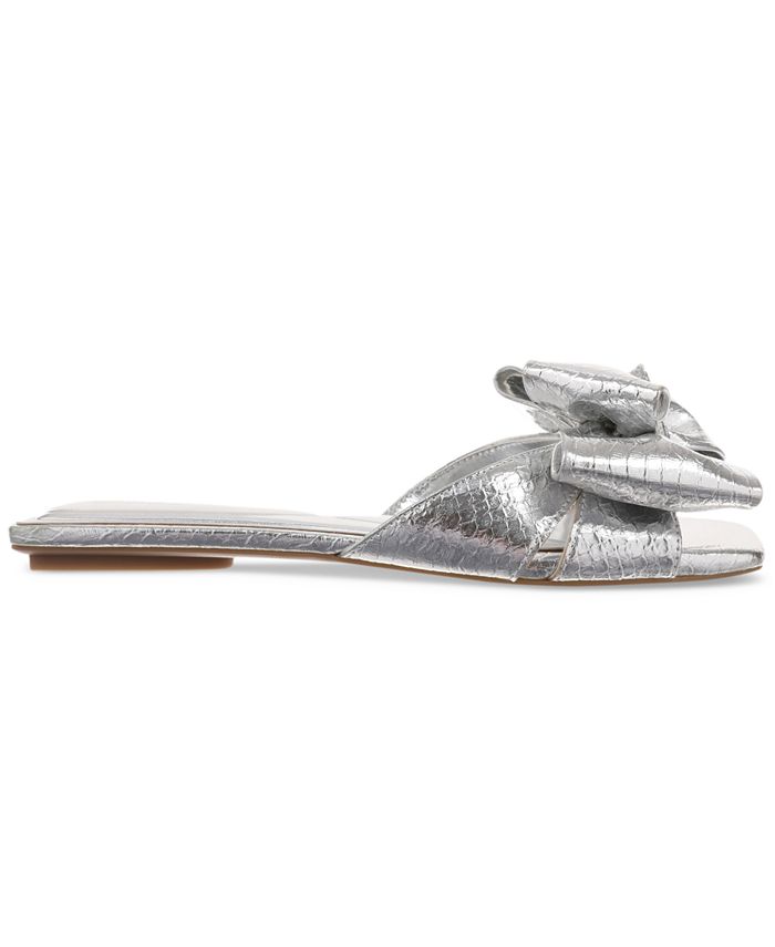 On 34th Women's Jazminn Bow Slip-On Slide Flat Sandals, Created for ...