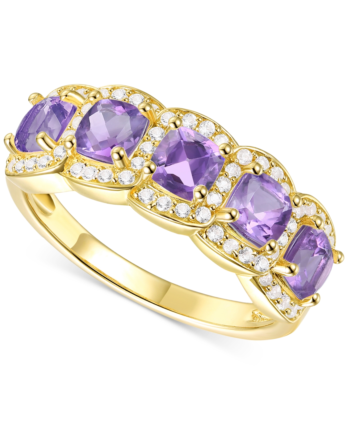 Click here for Amethyst (1-1/4 ct. t.w.) & Lab-Grown White Sapphi... prices