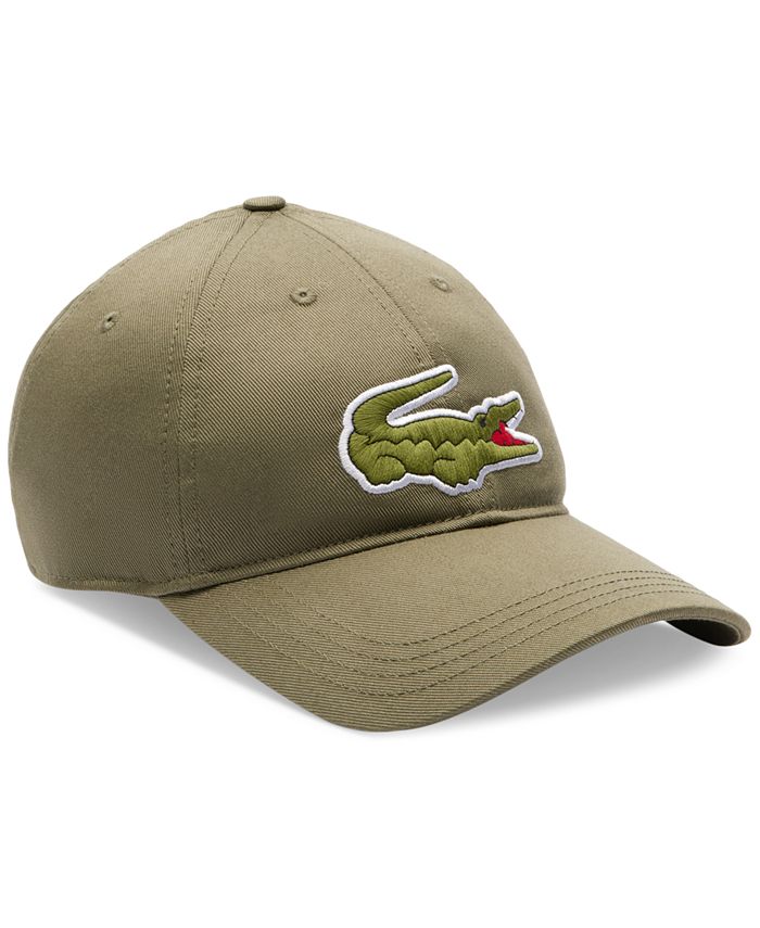 Lacoste Men's Adjustable Croc Logo Cotton Twill Baseball Cap - Macy's