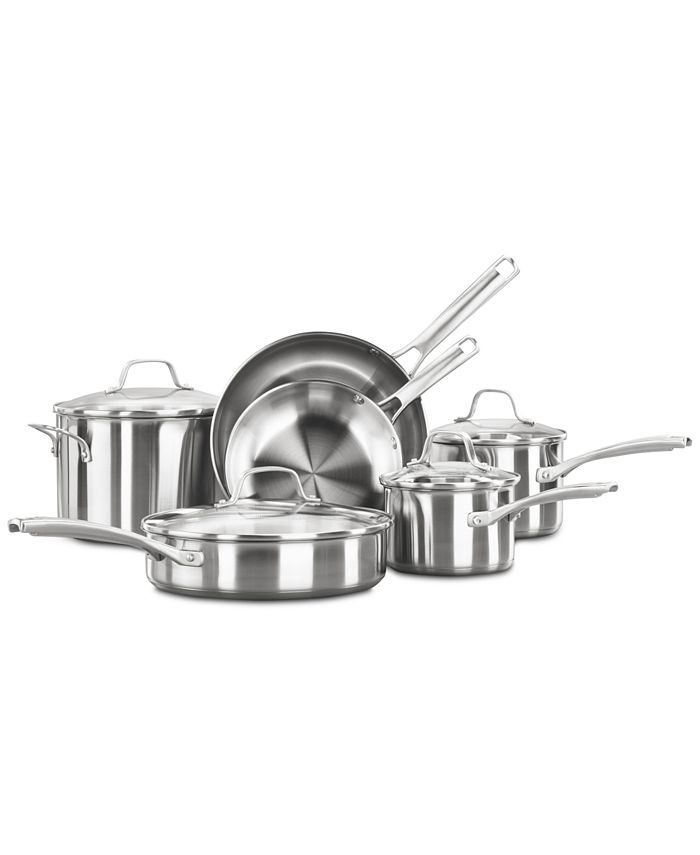 Calphalon Classic Stainless Steel 10-Pc. Cookware Set - Macy's