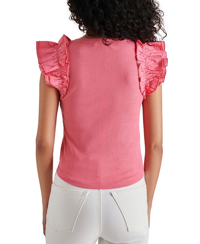 Steve Madden Women's Adela Ruffle-Trim Top - Macy's
