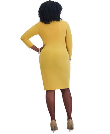 Kasper Women's Surplice-Neck Twist Front Sheath Dress - Macy's