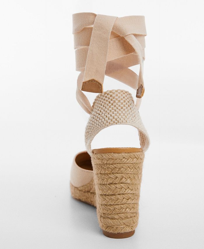 MANGO Women's Lace-Up Espadrilles - Macy's