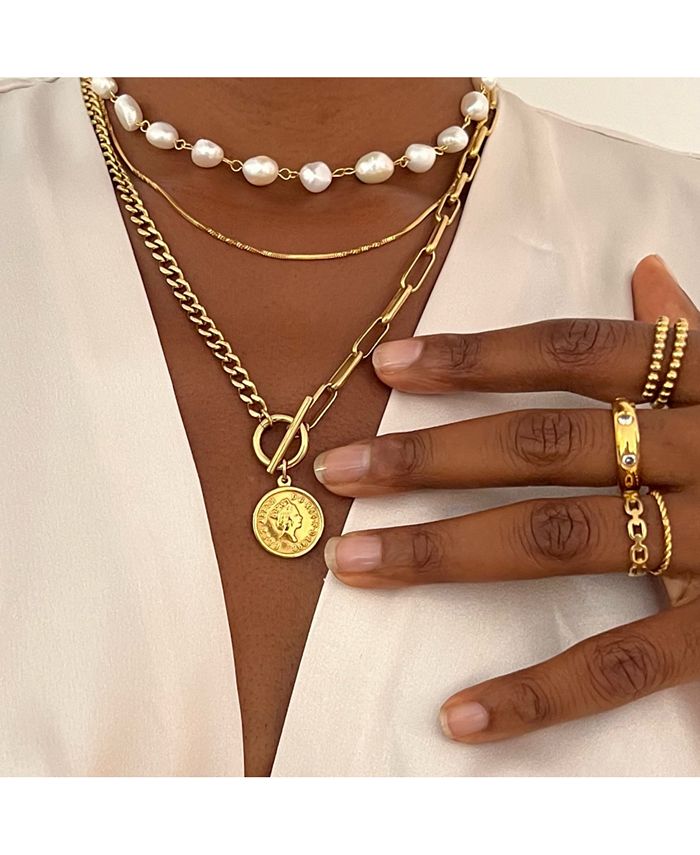 Ellie Vail Stacie Toggle Chain Coin Necklace - Macy's