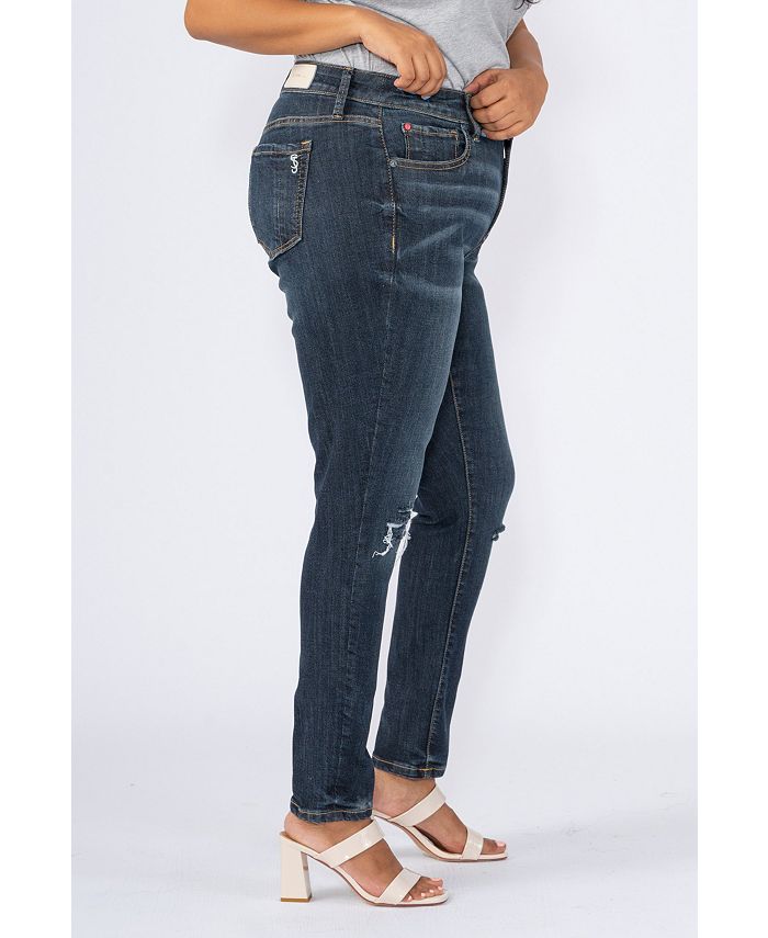 SLINK Jeans Plus Size High Rise Ankle Skinny Jeans - Macy's