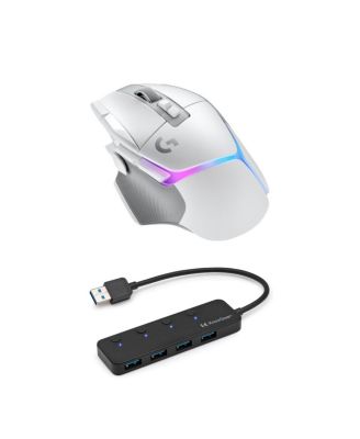 Logitech G502 X Plus Wireless Gaming Mouse (White) Bundle - Macy's