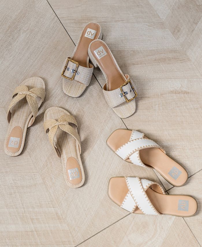DV Dolce Vita Women's Miguel Crisscross Flat Slide Sandals - Macy's