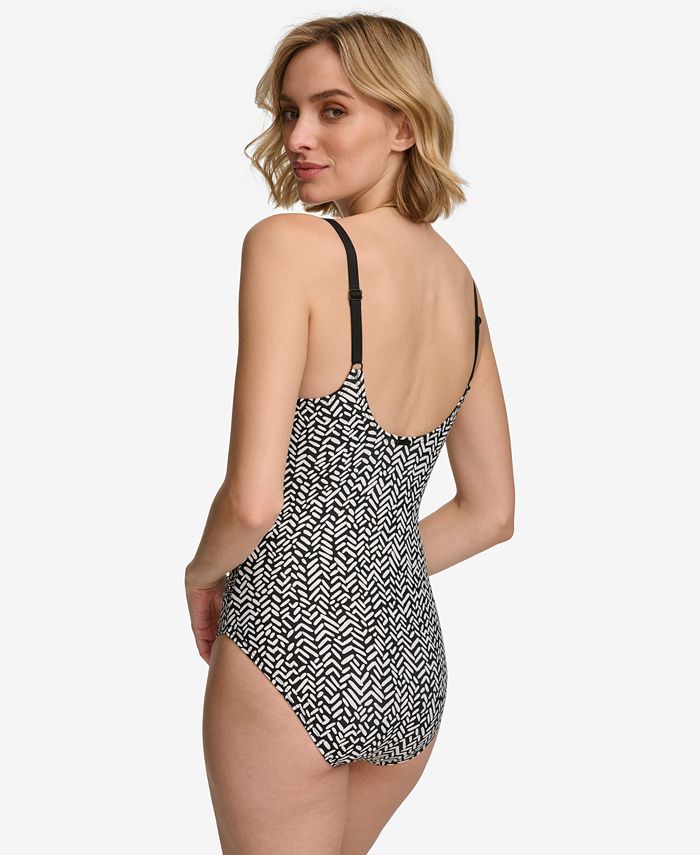 Calvin Klein Twist Front Tummy Control One Piece Swimsuit Created For