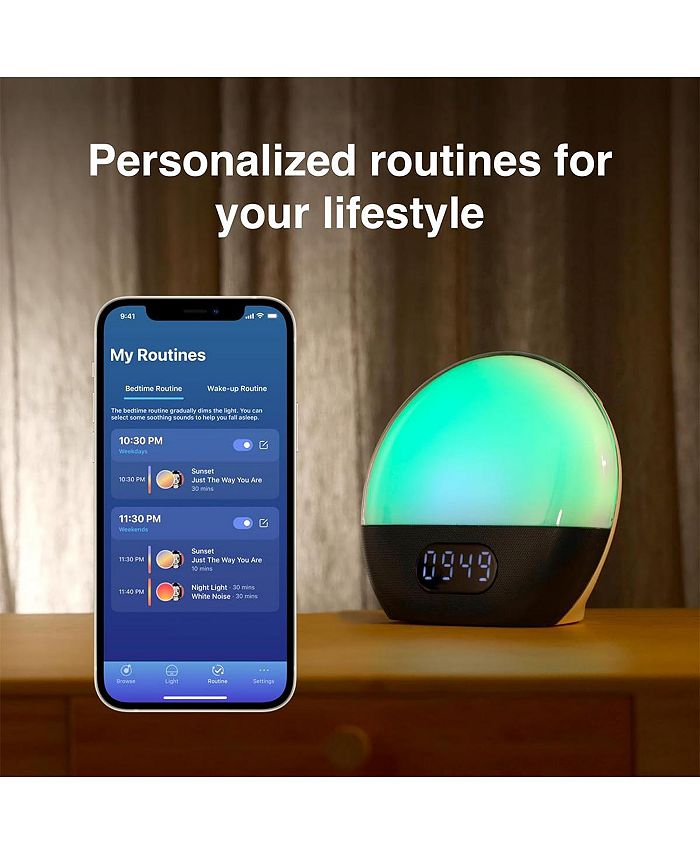 WiiM Wake-up Light All-in-One Sunrise Alarm Clock, Sound Machine ...