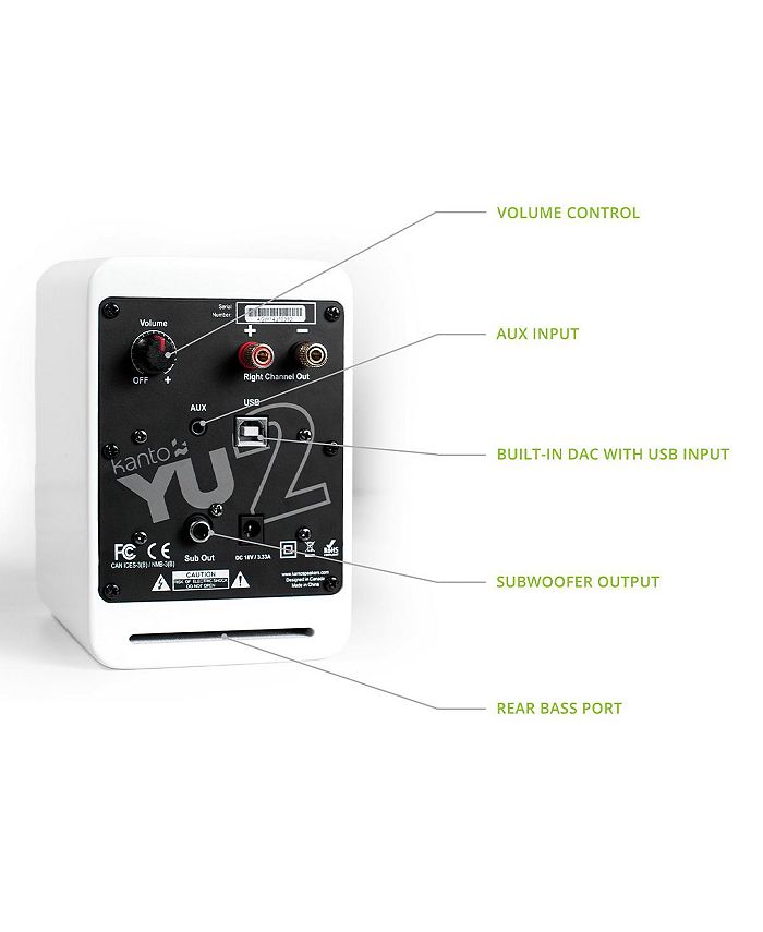 Kanto YU2 Powered Desktop Speakers - Pair - Macy's