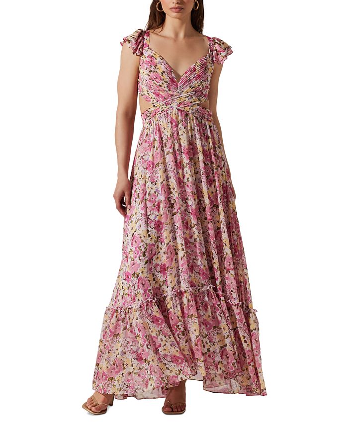 ASTR the Label Women's Primrose Lace-Up-Back Maxi Dress - Macy's