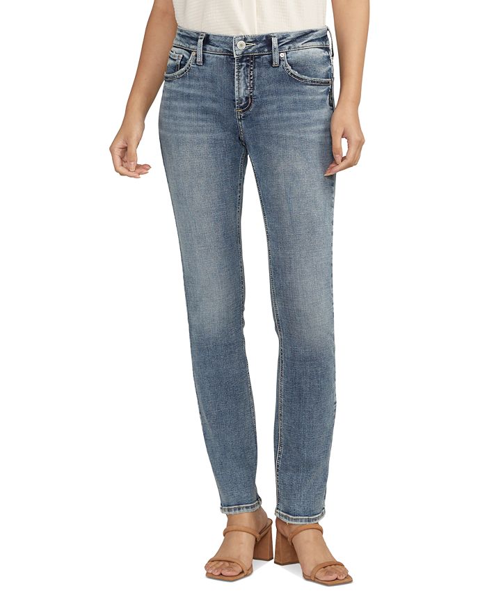 Silver Jeans Co. Women's Elyse Faded Straight-Leg Jeans - Macy's
