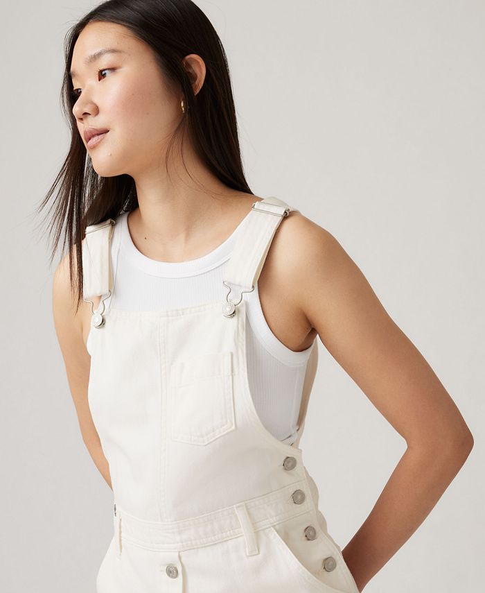 Levi's Women's Tico Cotton Button-Front Overalls Dress - Macy's