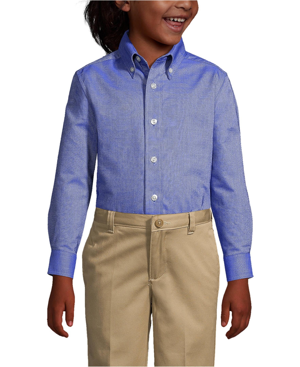 Click here for Lands End Little Boys Long Sleeve Solid Oxford Dre... prices