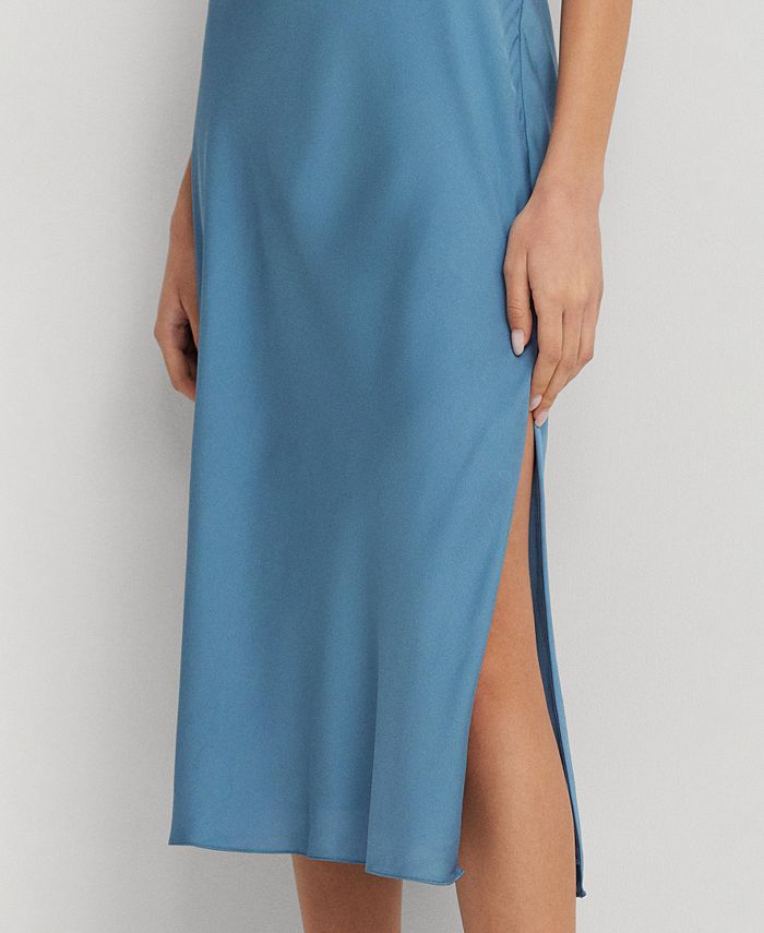 Lauren Ralph Lauren Women's Satin Charmeuse Slip Dress - Macy's